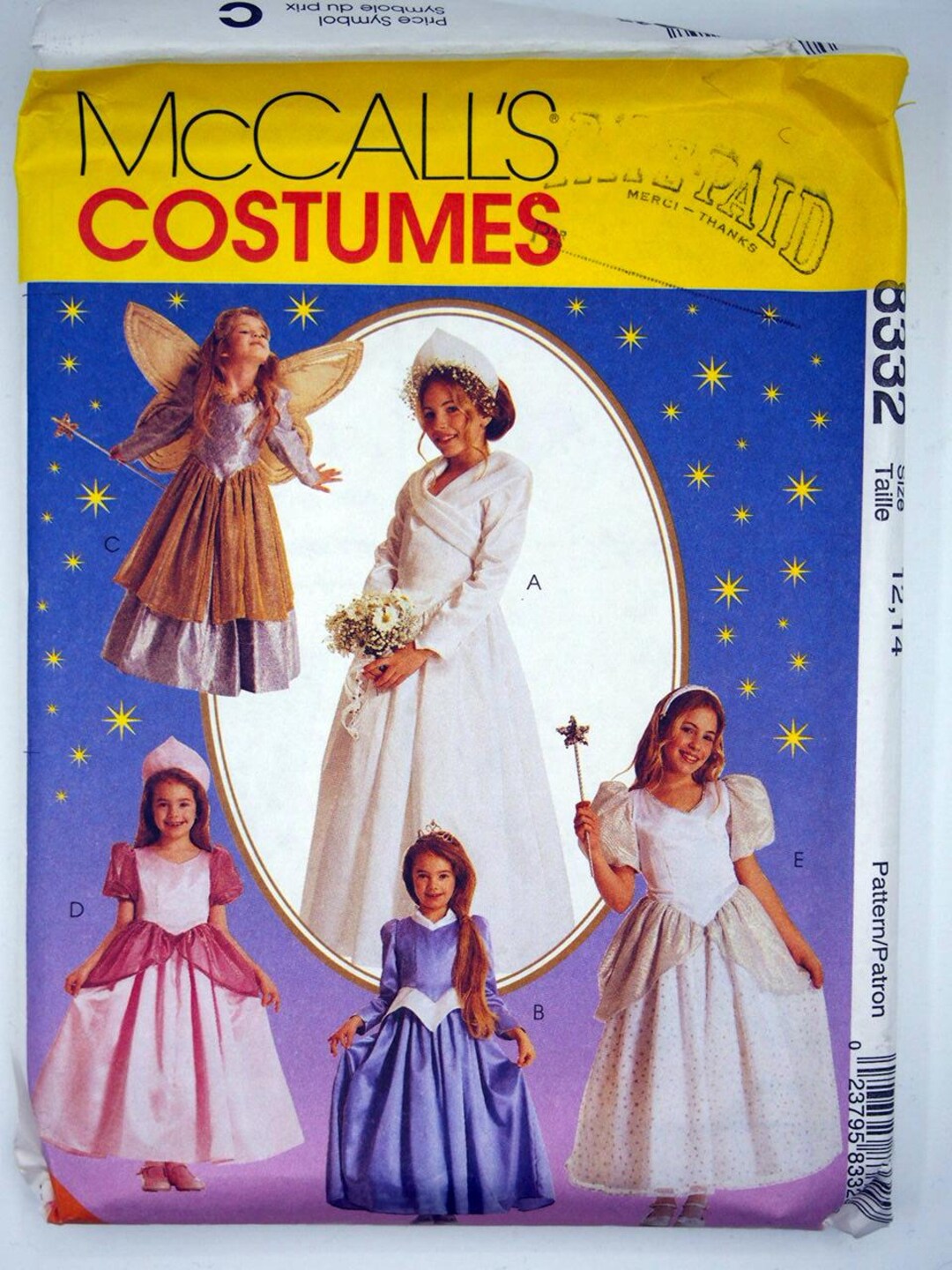 Mccall’s 8332, Fairy, Princess, Bride, and Storybook Costumes - Sewing ...