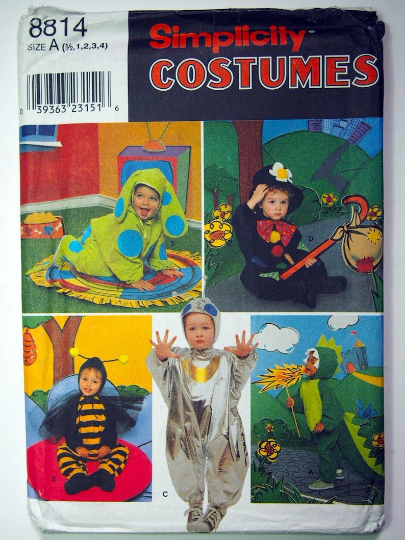 Simplicity 8814 (also 5886), Baby Dragon, Bee, and Robot Costumes ...