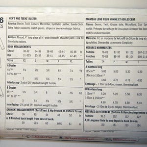 Simplicity 5386, Matrix Style Long Coat Costume for Adults - Sewing ...