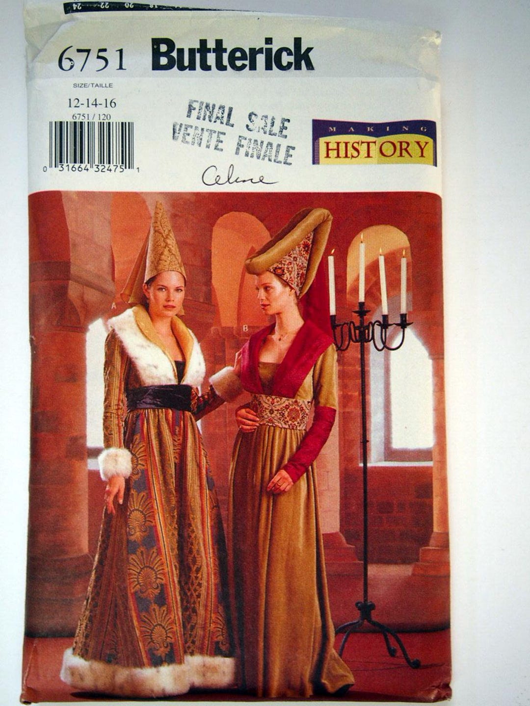 Butterick 6751, Medieval Gowns With Headpieces and Fur Trim – Sewing ...