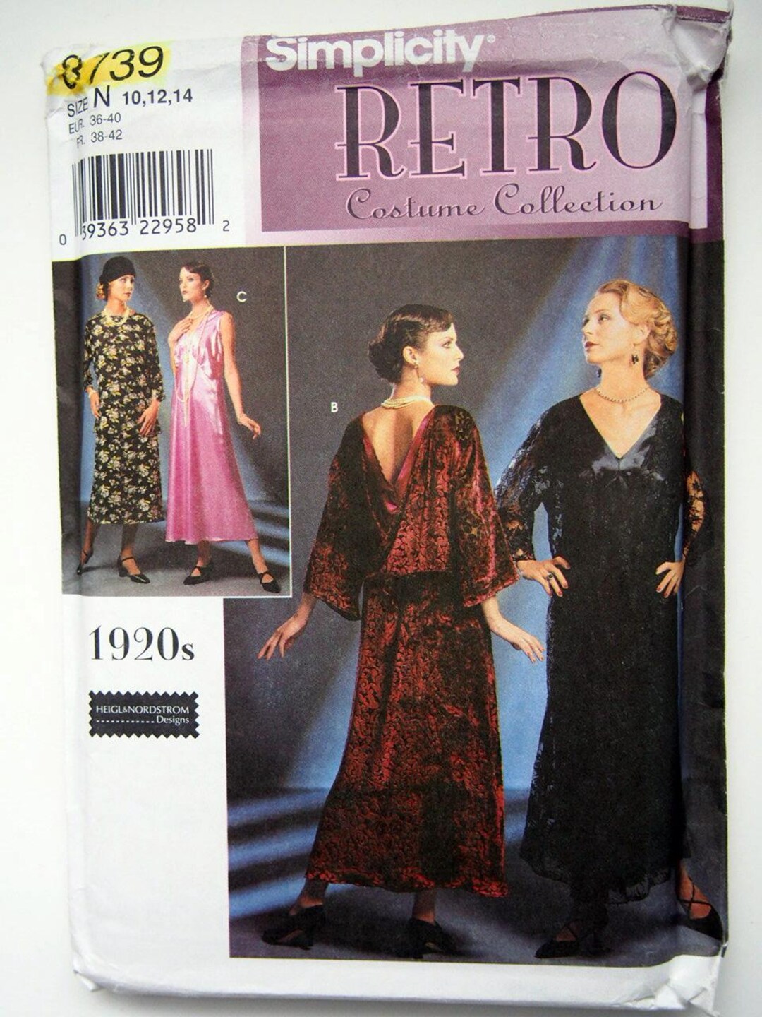 Simplicity 8739, 1920s Evening Dresses With Overdress and Slip Options ...