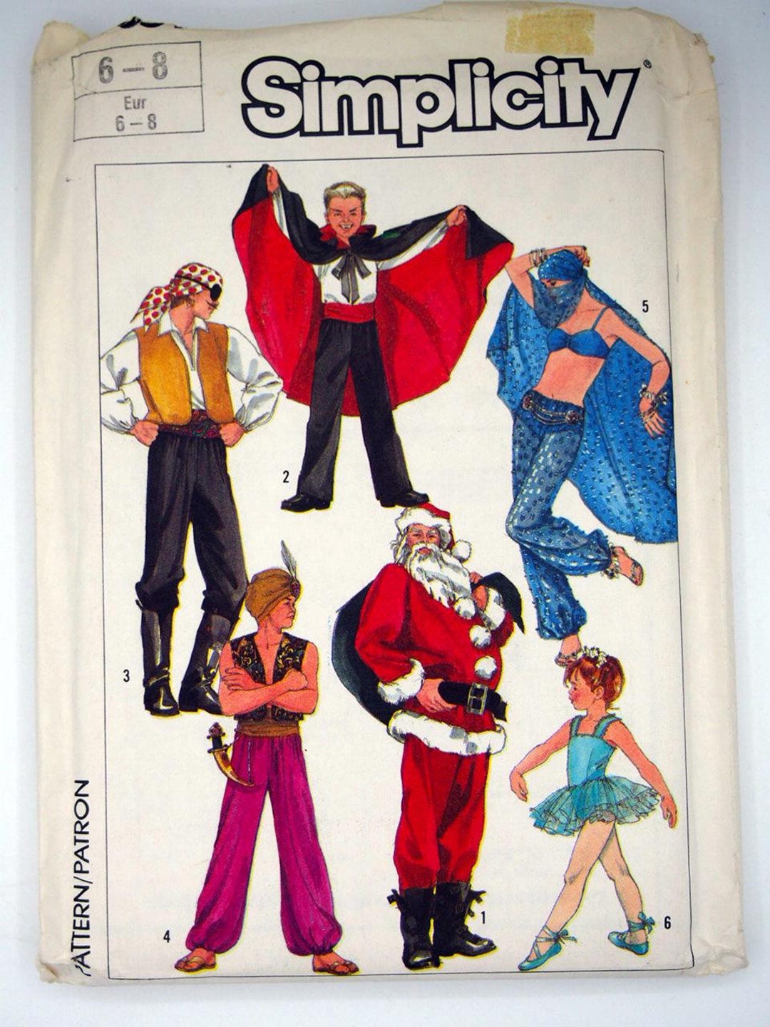 Simplicity 7651 Costume Sewing Pattern: Santa, Vampire, Pirate ...