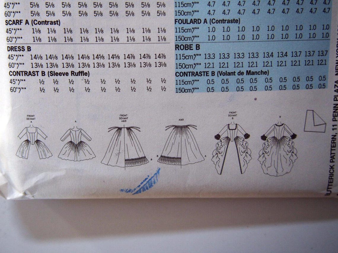 Butterick 3640 - 18th Century Rococo Ball Gown and Country Ensemble ...