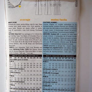 Butterick 6844 - Men's Priest or Clergy Robe Sewing Pattern - Etsy