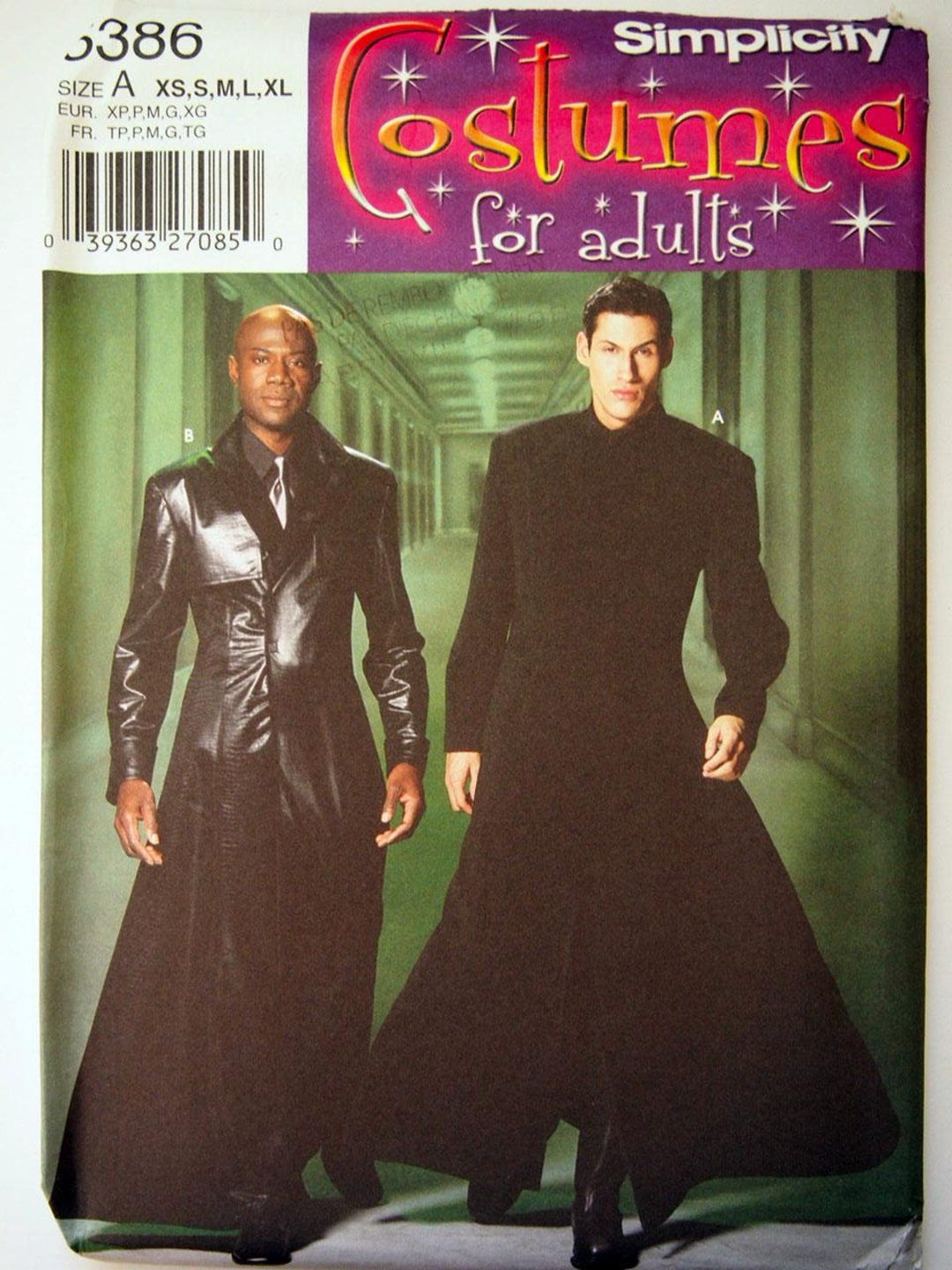 Simplicity 5386, Matrix Style Long Coat Costume for Adults - Sewing ...