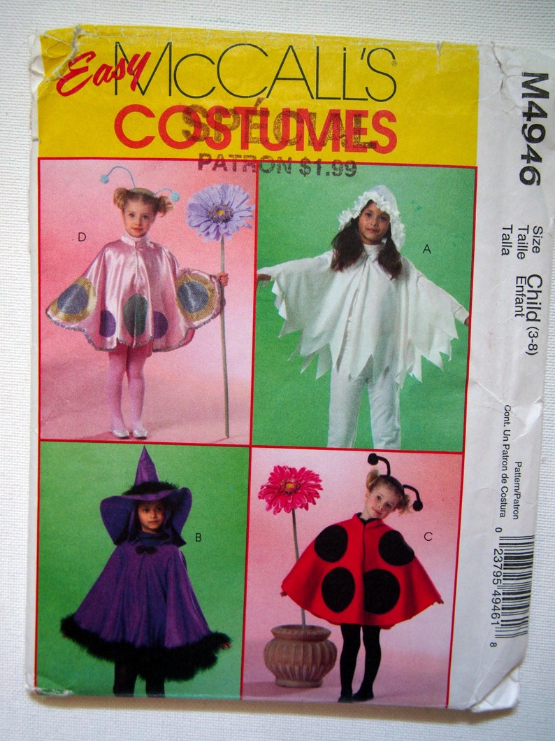 Mccall's 4946, Ladybug or Witch Girls' Costume, Rare Pattern - Etsy