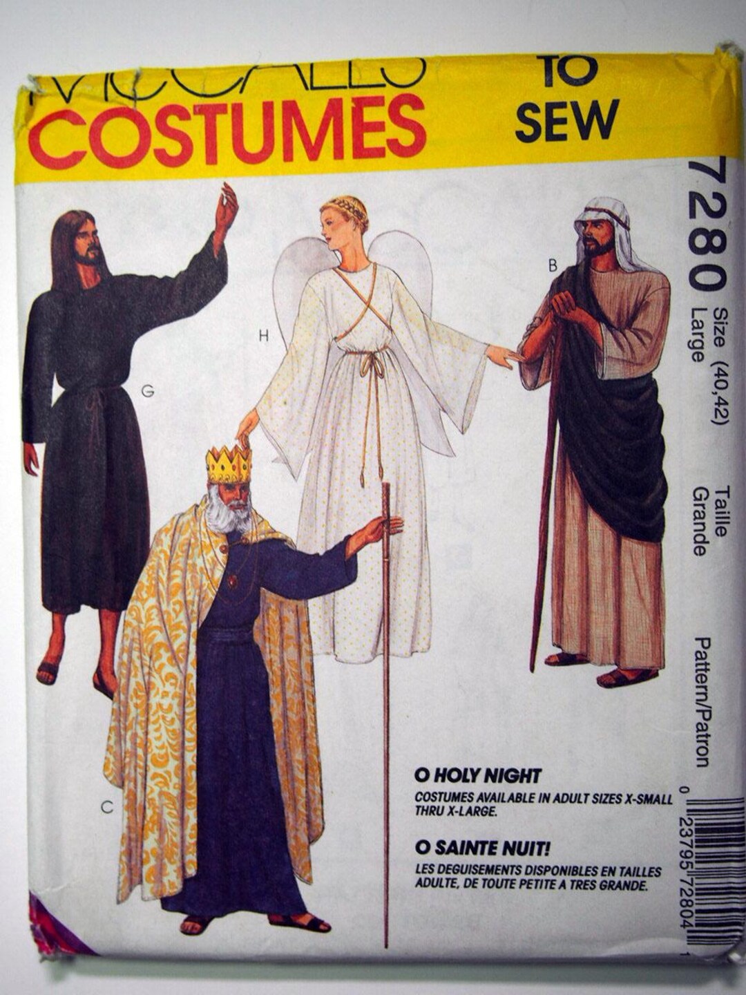 Mccall's 7280, Biblical Nativity Costumes Sewing Pattern - Etsy