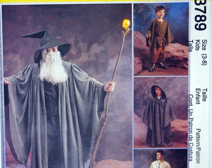 Mccall’s 3789, Wizard, Monk, and Medieval Tunic Costumes - Child Size ...