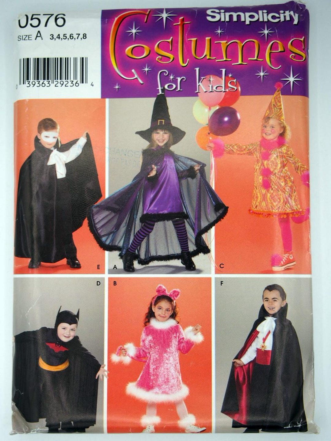 Simplicity 0576, Costumes – Witch, Clown, Cat, Superhero, Phantom, and ...