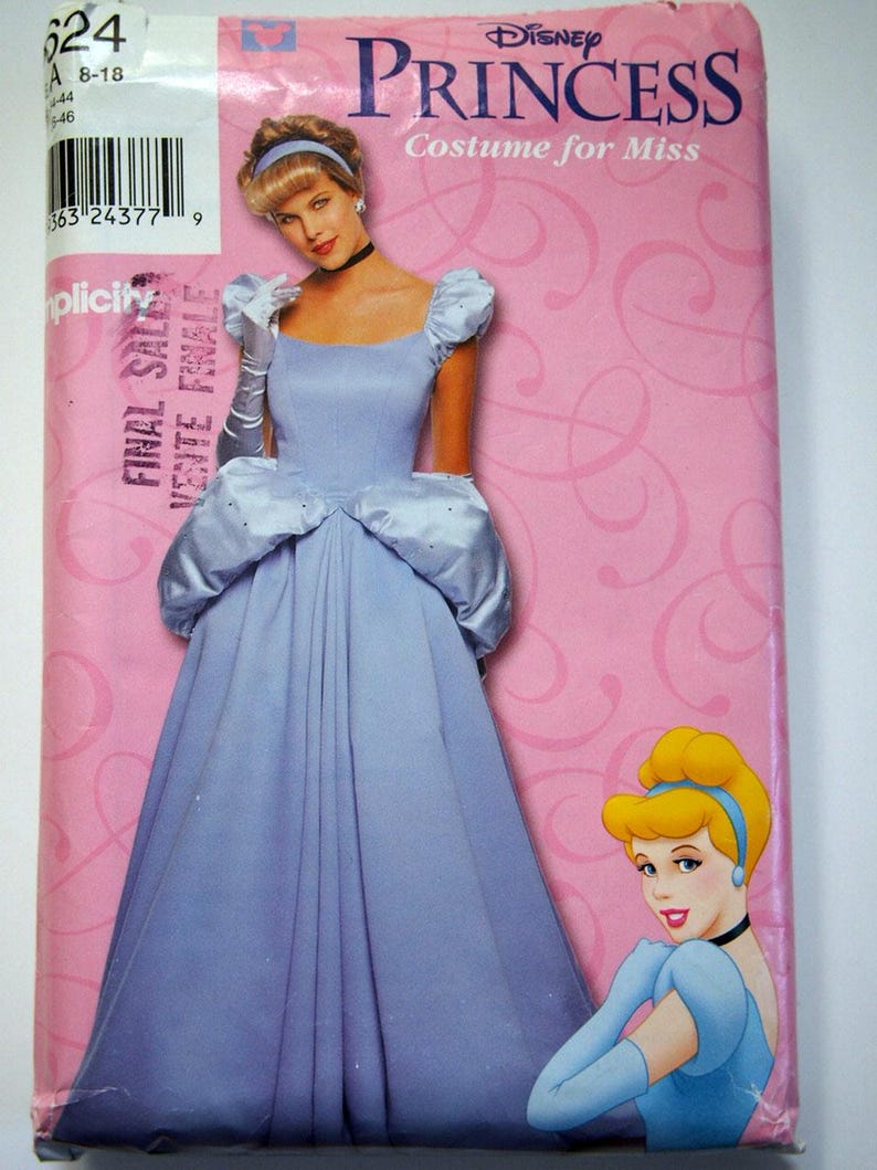 Simplicity 0624 Disney Princess Costume Sewing Pattern - Etsy