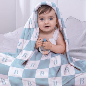 Custom Initial Name Blanket, Personalized Monogram Letter Throw, Gift ...