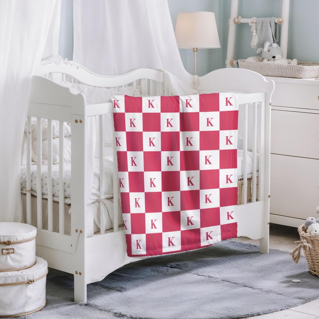 Custom Initial Name Blanket, Personalized Monogram Letter Throw, Gift ...