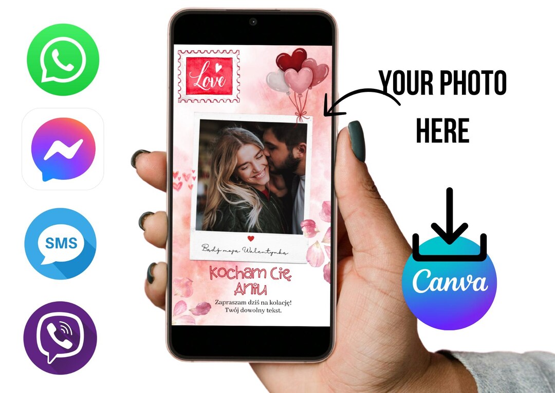 Happy Valentine's Day Digital Card Valentine's Day Text Animated Card ...