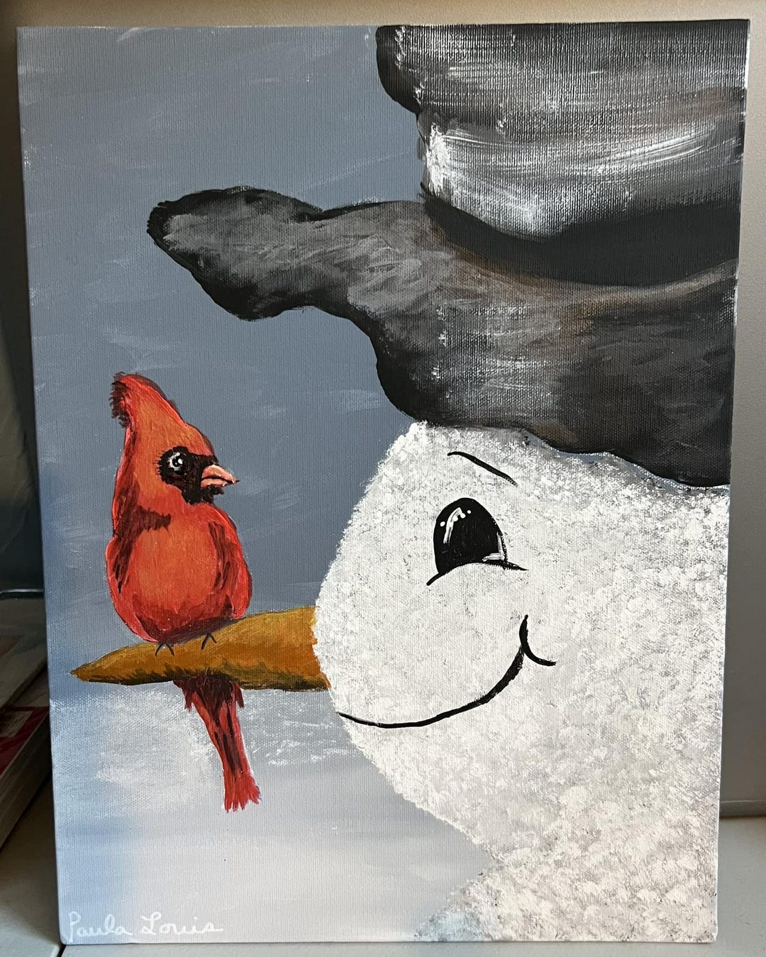 Snowman and Cardinal Christmas Winter Birds - Etsy