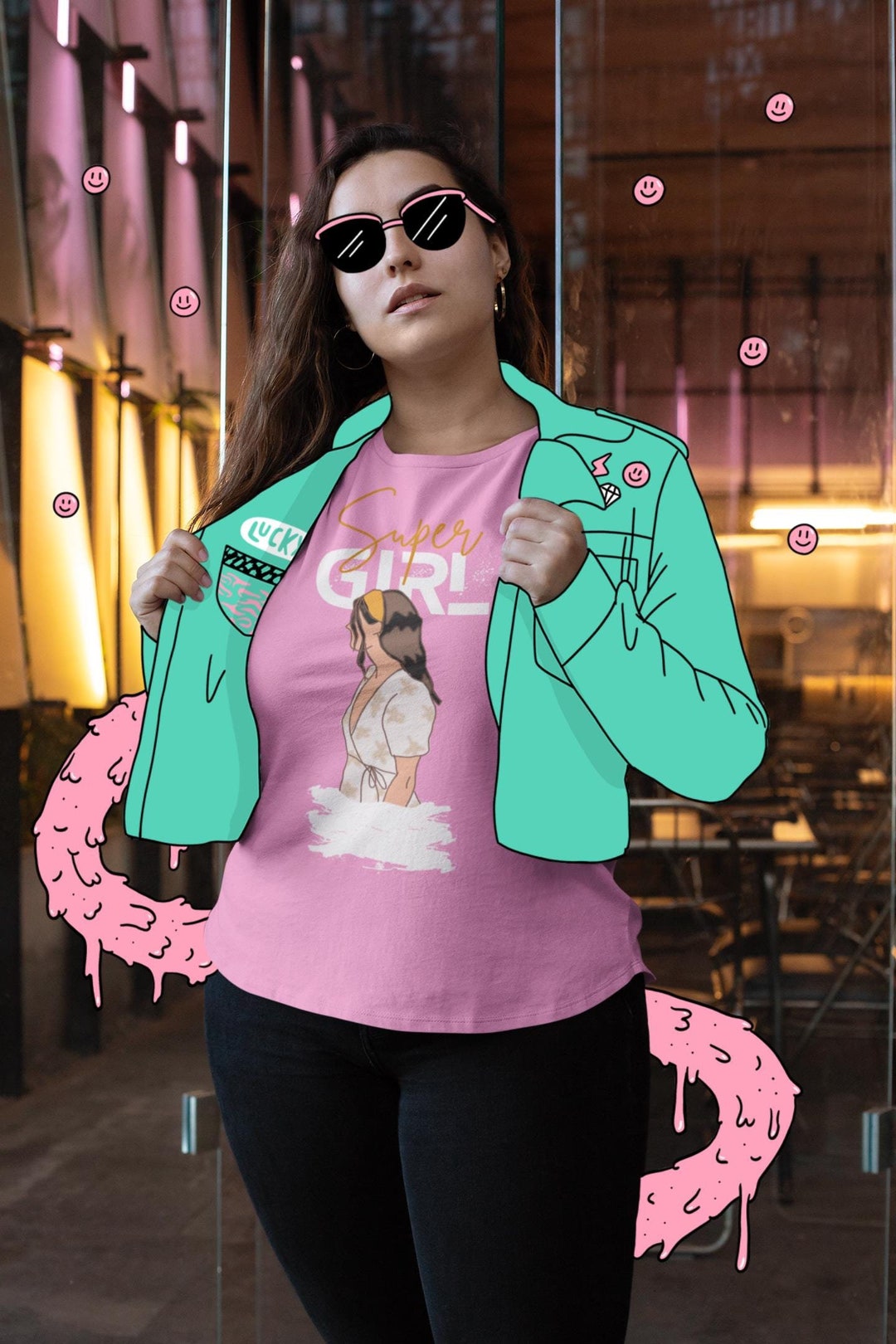 SUPER GIRL Retro Shirt, Quotes 90's Vintage T-shirt, Unisex Men Tees ...