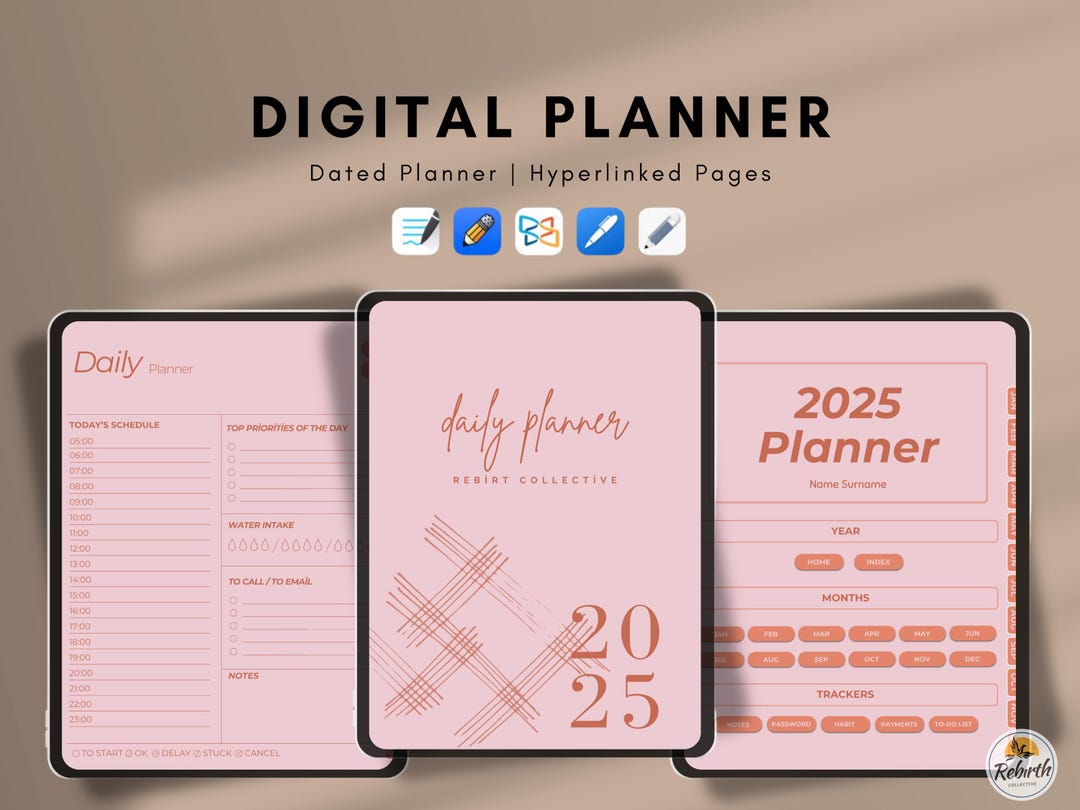 Fully Digital Planner,digital Planner, Goodnotes Planner, iPad Planner ...