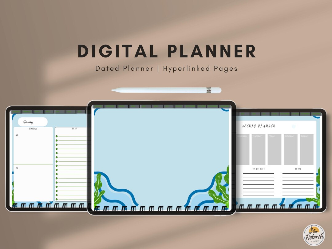 2025 Dated Digital Planner Bundle | Minimalist Hyperlinked Daily ...