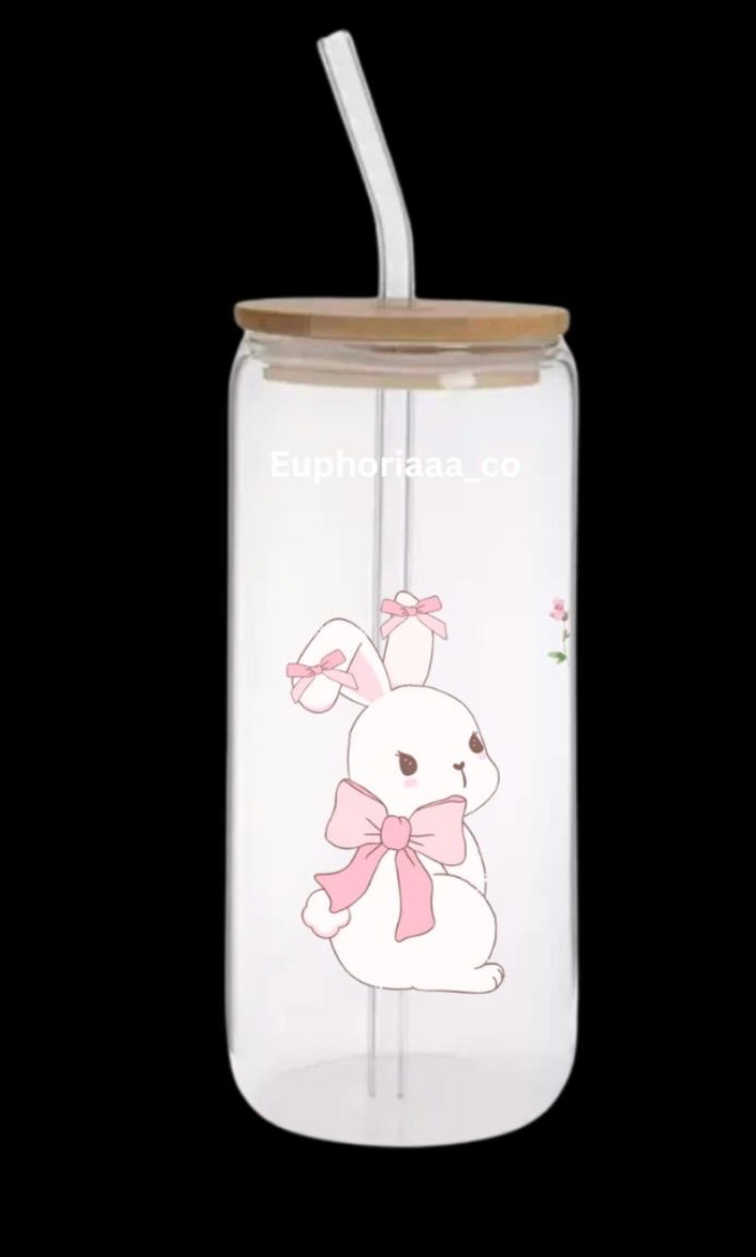 Bunny Glass Cup - Etsy