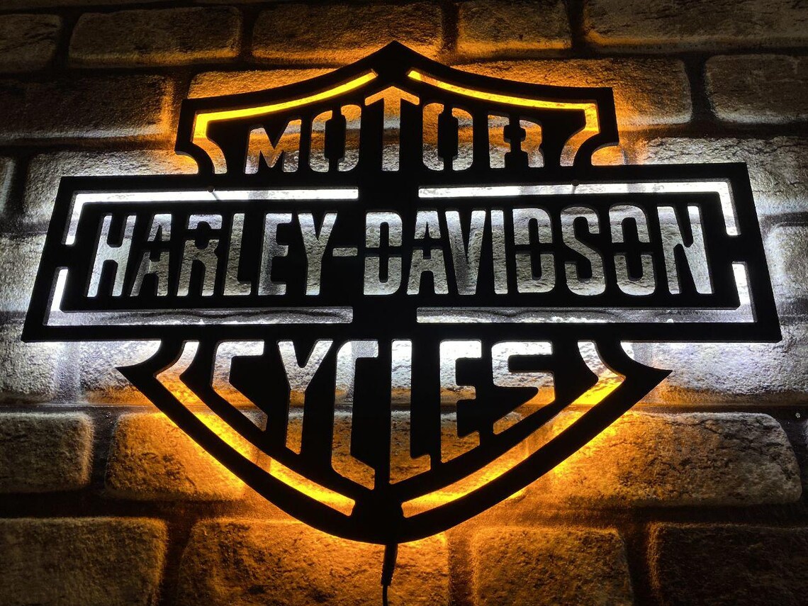 Harley-davidson Led Sign , Motorcycle Logo , Motorcycle Led Sign ...
