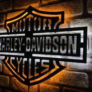 Harley-davidson Led Sign , Motorcycle Logo , Motorcycle Led Sign ...