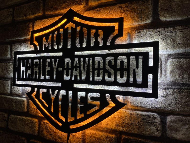 Harley-davidson Led Sign , Motorcycle Logo , Motorcycle Led Sign ...