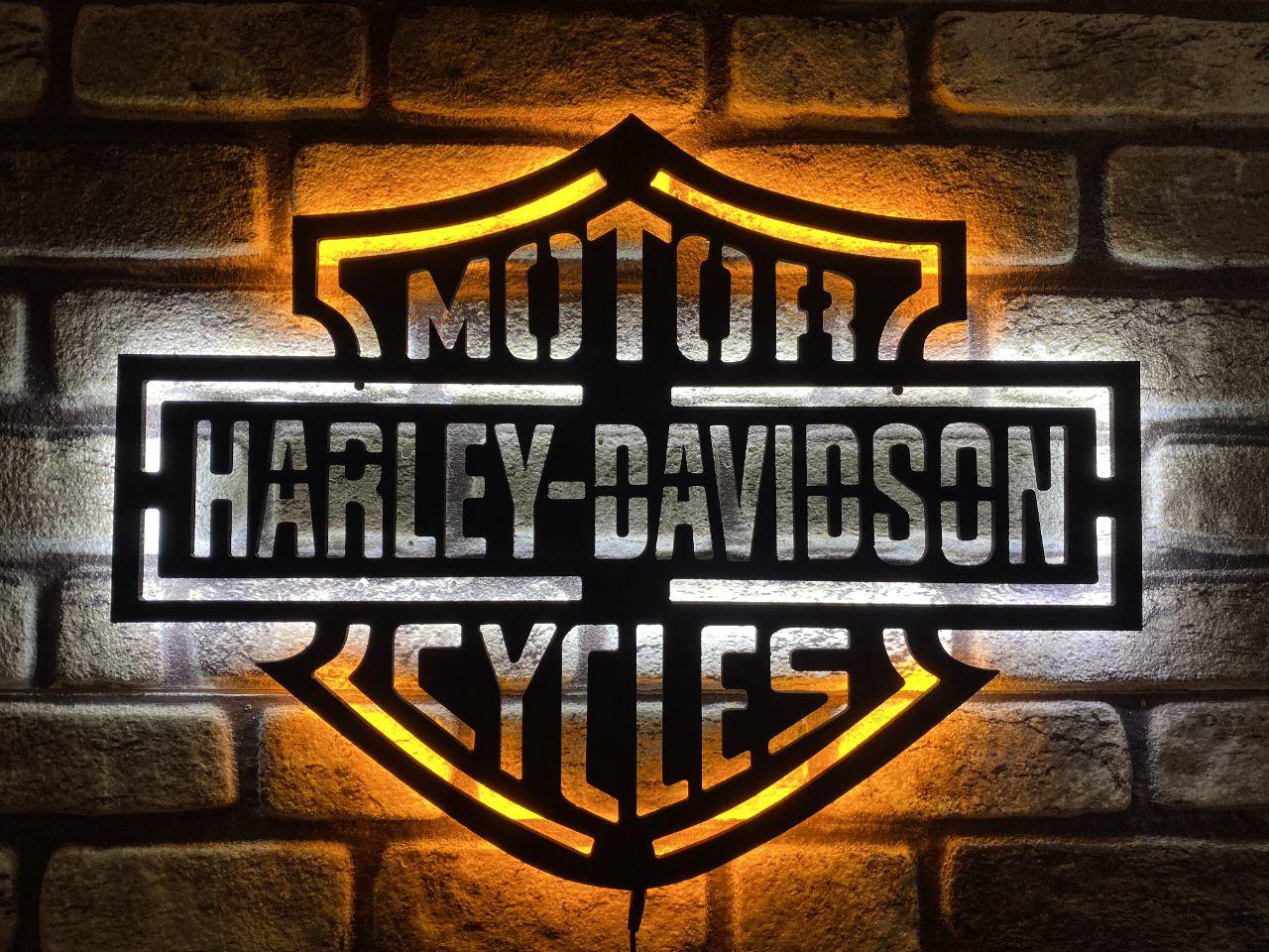 Harley-davidson Led Sign , Motorcycle Logo , Motorcycle Led Sign ...