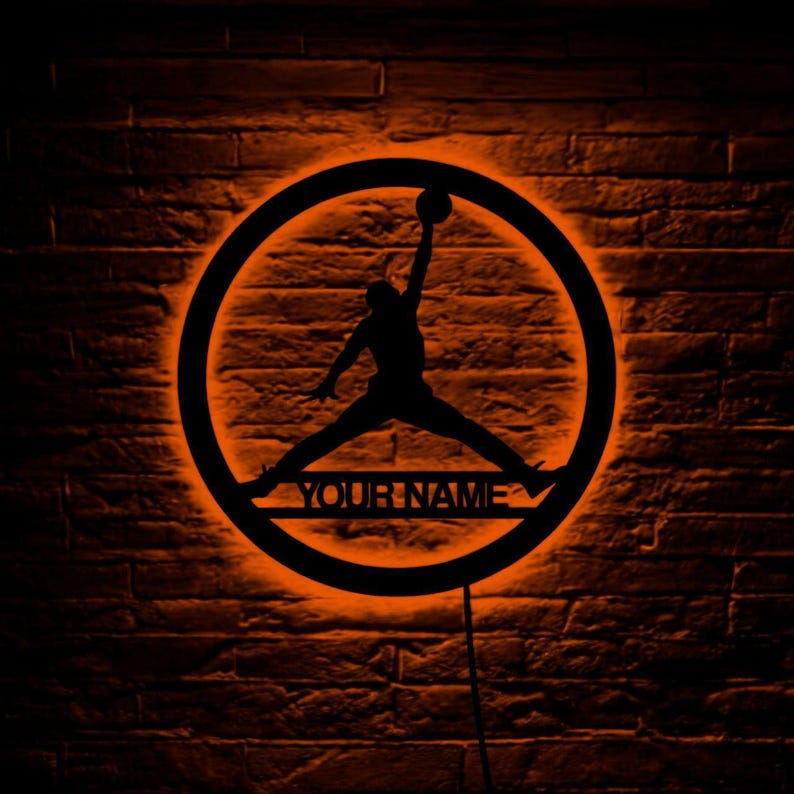 Personalized Basketball Wall Decor , Custom Basketball Led Sign ...