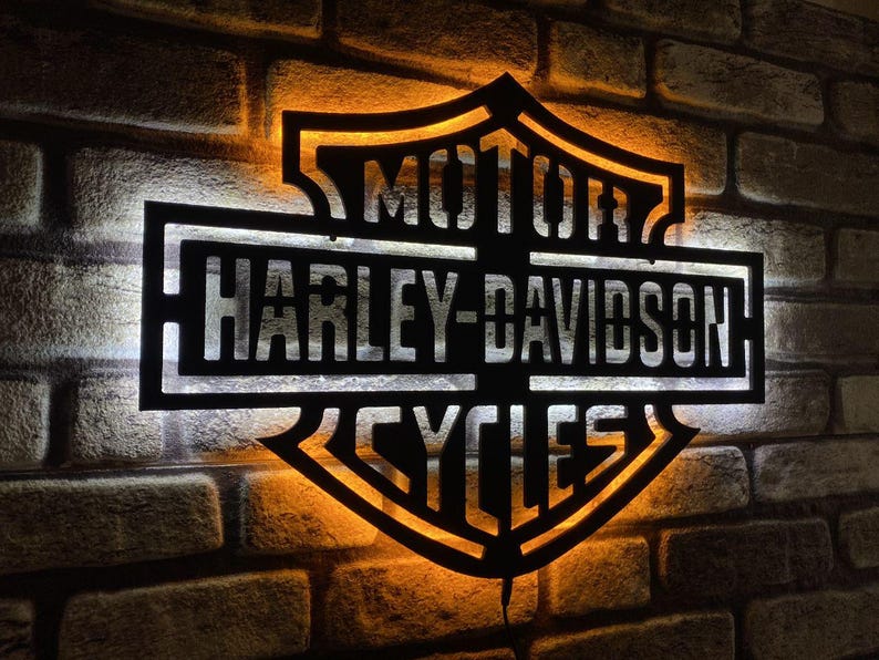 Harley-davidson Led Sign , Motorcycle Logo , Motorcycle Led Sign ...