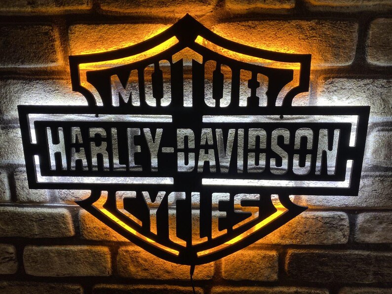 Harley-davidson Led Sign , Motorcycle Logo , Motorcycle Led Sign ...