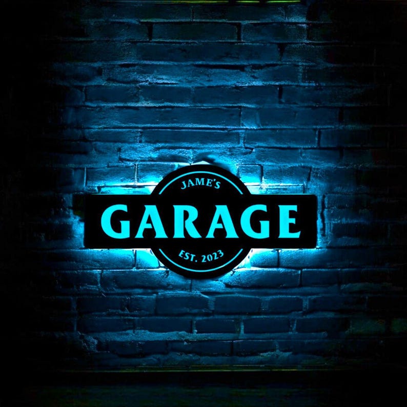 Custom Garage Led Sign , Garage Neon Sign Personalized Light , Garage ...