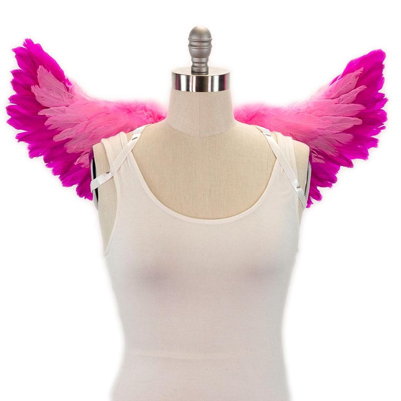 Pink Fairy Wings for Girls or Women, Pink Costume Feather Angel Wings ...