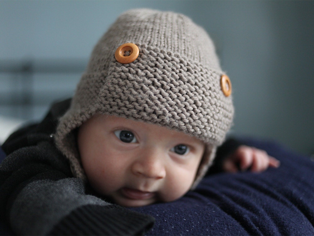 Baby Aviator Hat Knitting Pattern Baby & Child Sizes REGAN | Etsy
