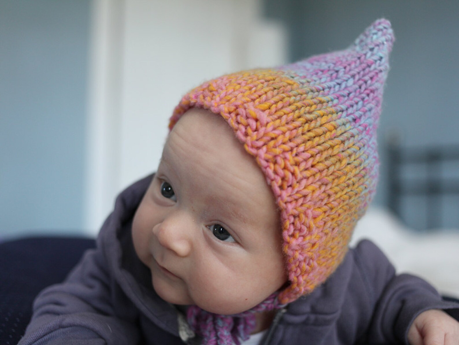 Baby Pixie Hat Knitting Pattern RAINBOW PIXIE - Etsy