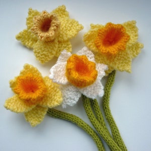 Daffodils Knitting Pattern - Etsy