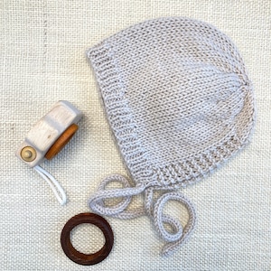 PDF Knitting Pattern for Easy Baby Bonnet - Style Me Simple Bonnet ...
