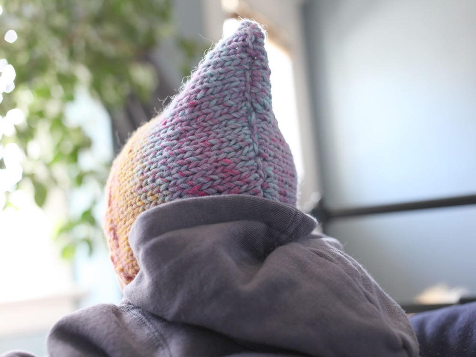 Pixie Hat PDF Knitting Pattern Easy Knit Beginner Pattern | Etsy