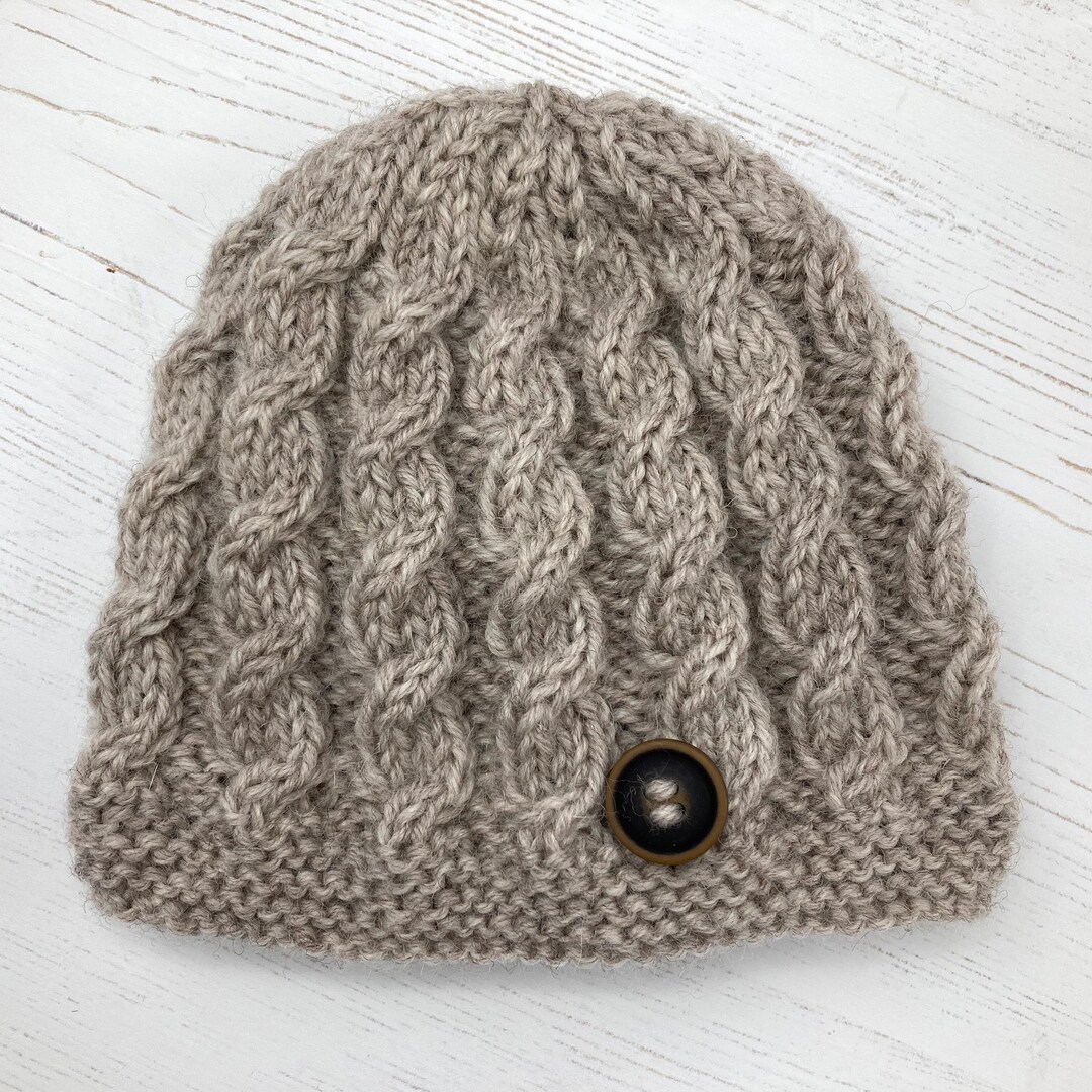 Baby Hat Knitting Pattern, Toddler Hat Pattern With Cables, Baby Beanie ...