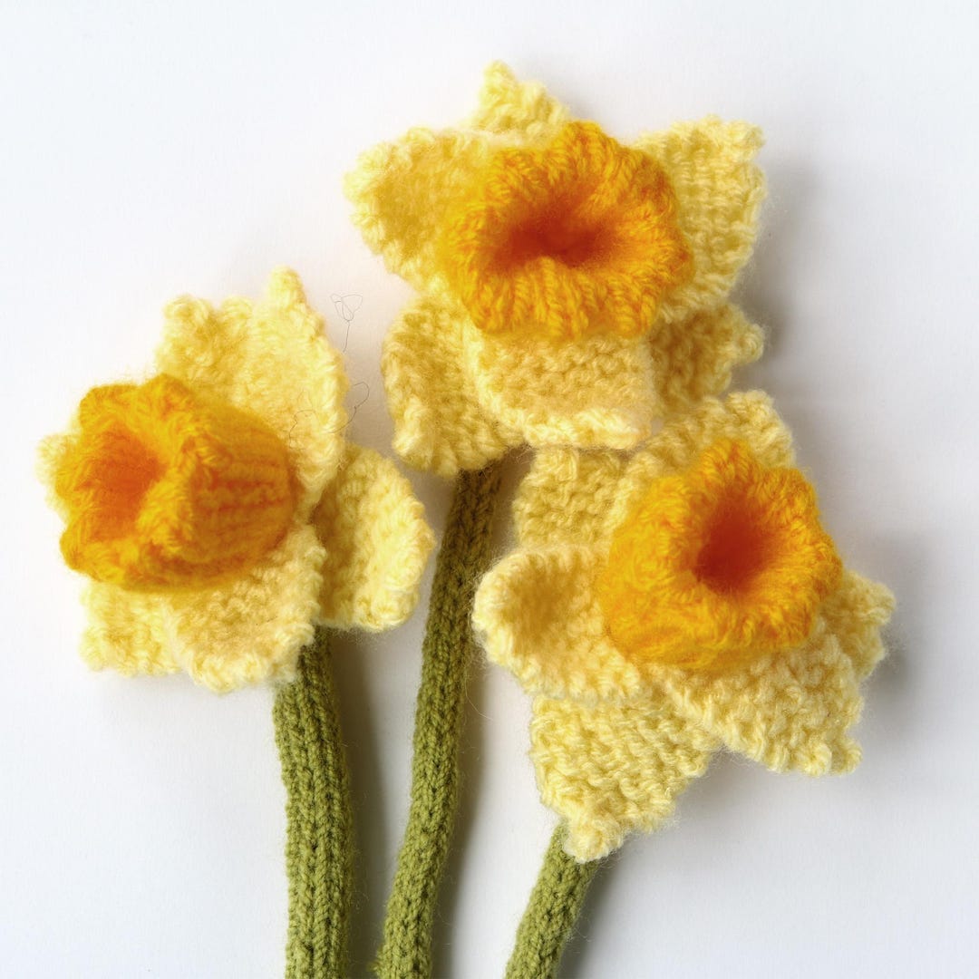 Daffodils Knitting Pattern - Etsy UK