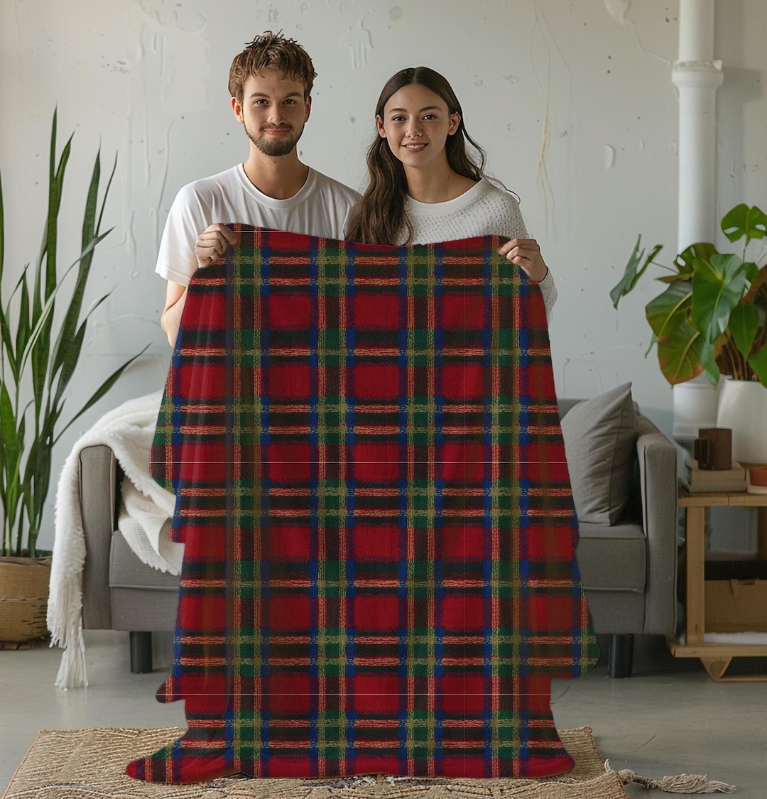 Christmas Plaid Fleece Sherpa Blanket, Winter Home Decor, Soft Throw ...