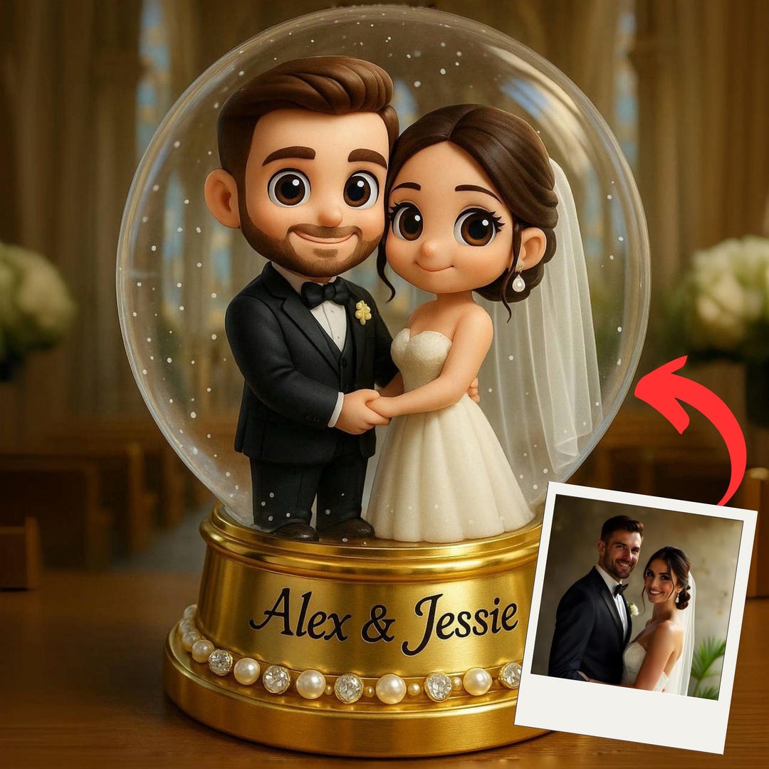 Personalized Digital Snow Globe With Custom Figurine: Unique Keepsake ...