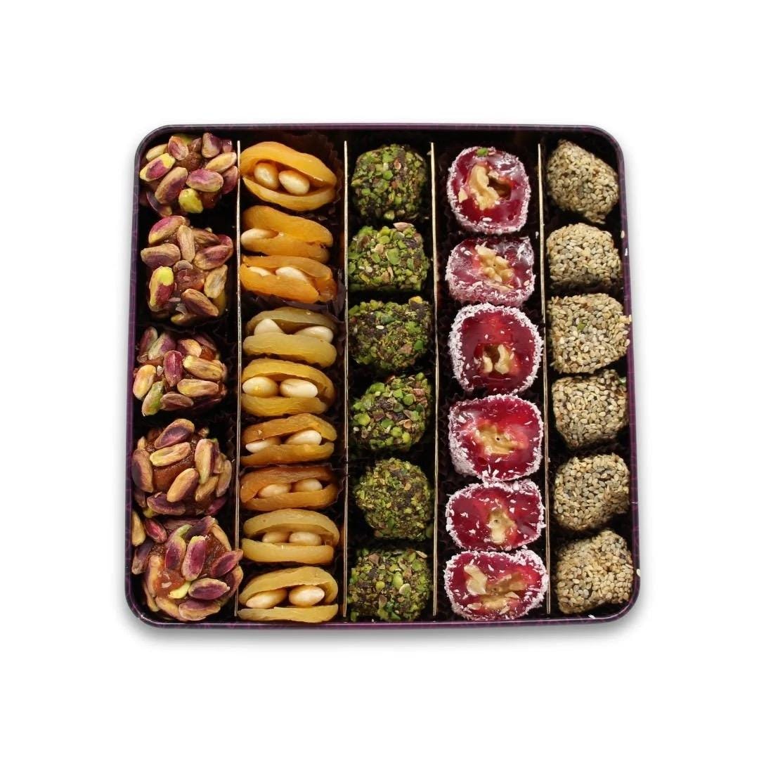 Turkish Delight, Mix Delight, Natural Dessert, Metal Boxed Gift, Food ...