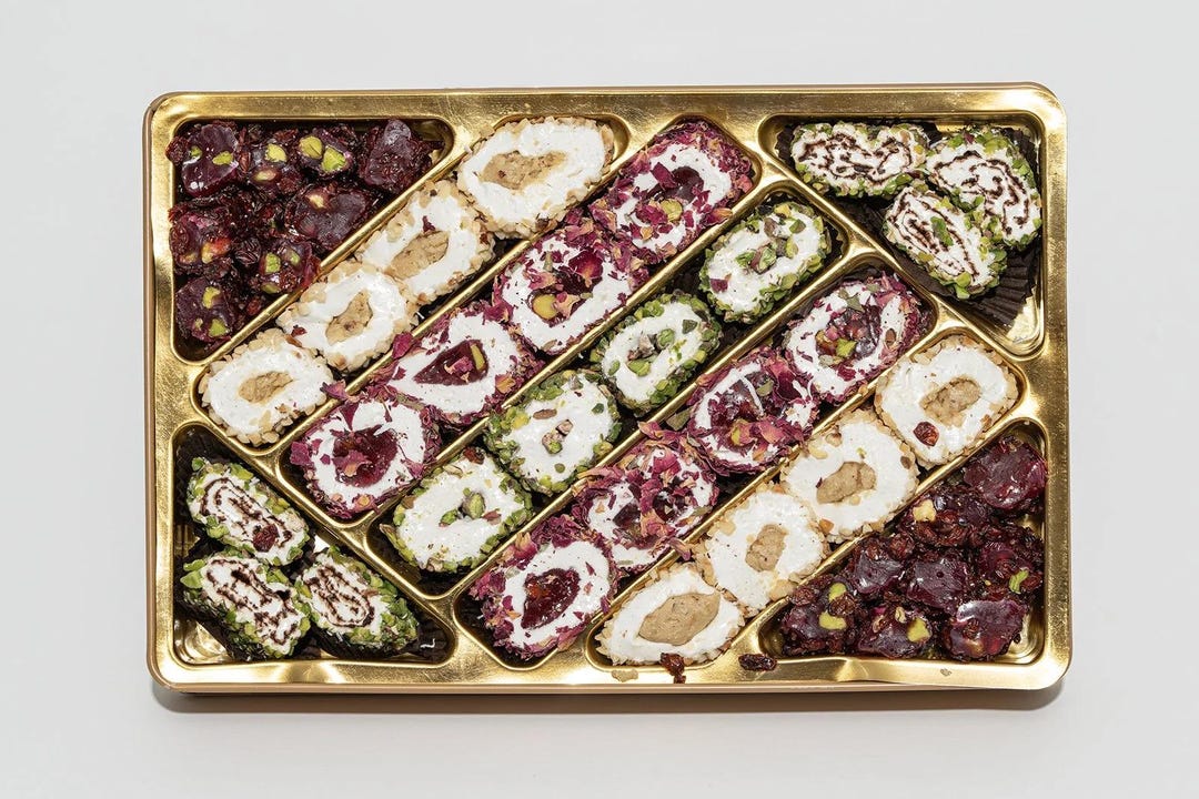 Turkish Delight, Mix Delight, Natural Dessert, Metal Boxed Gift, Food ...