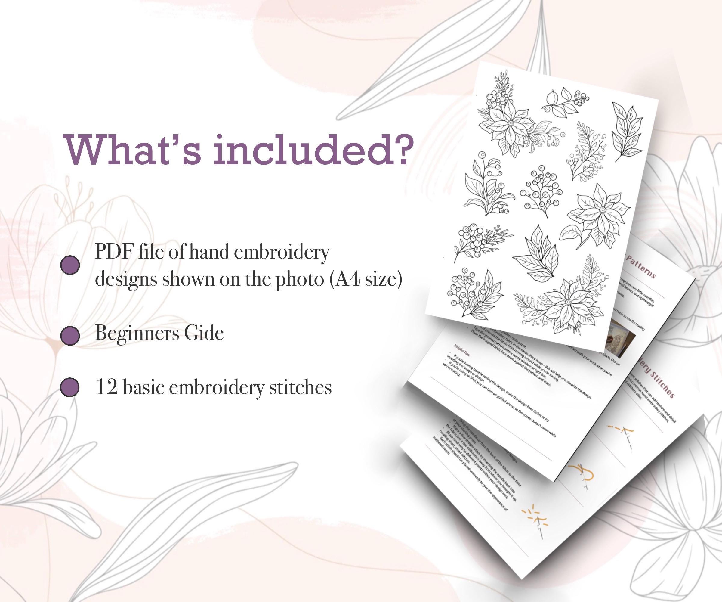 Floral Branches Embroidery Patterns, Flower Embroidery Designs ...