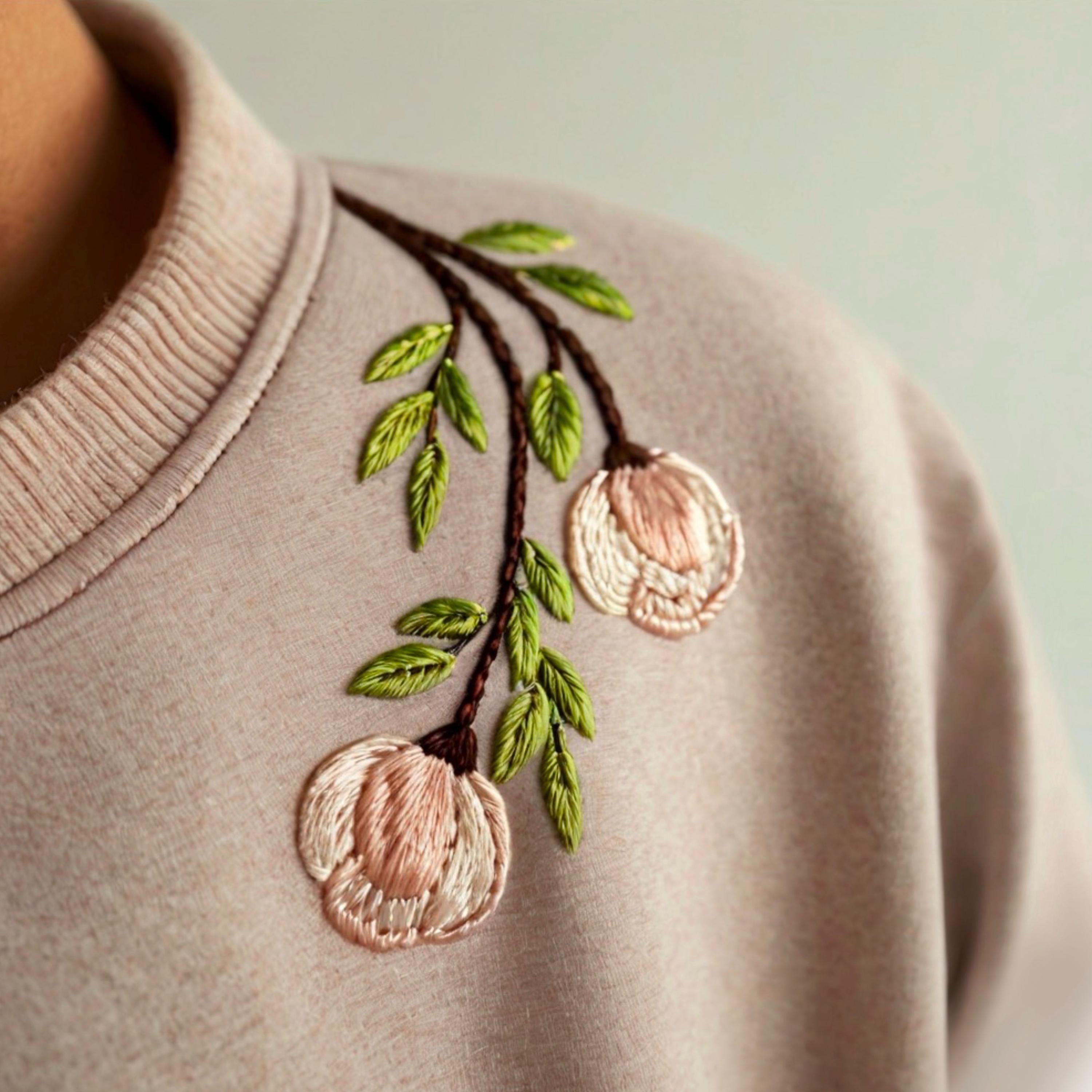 Floral Branches Embroidery Patterns, Flower Embroidery Designs ...