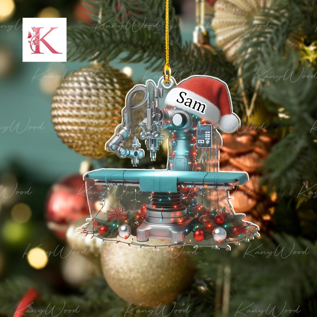 Personalized Robotic Surgery Systems Christmas Tree 2D FLAT Ornament ...