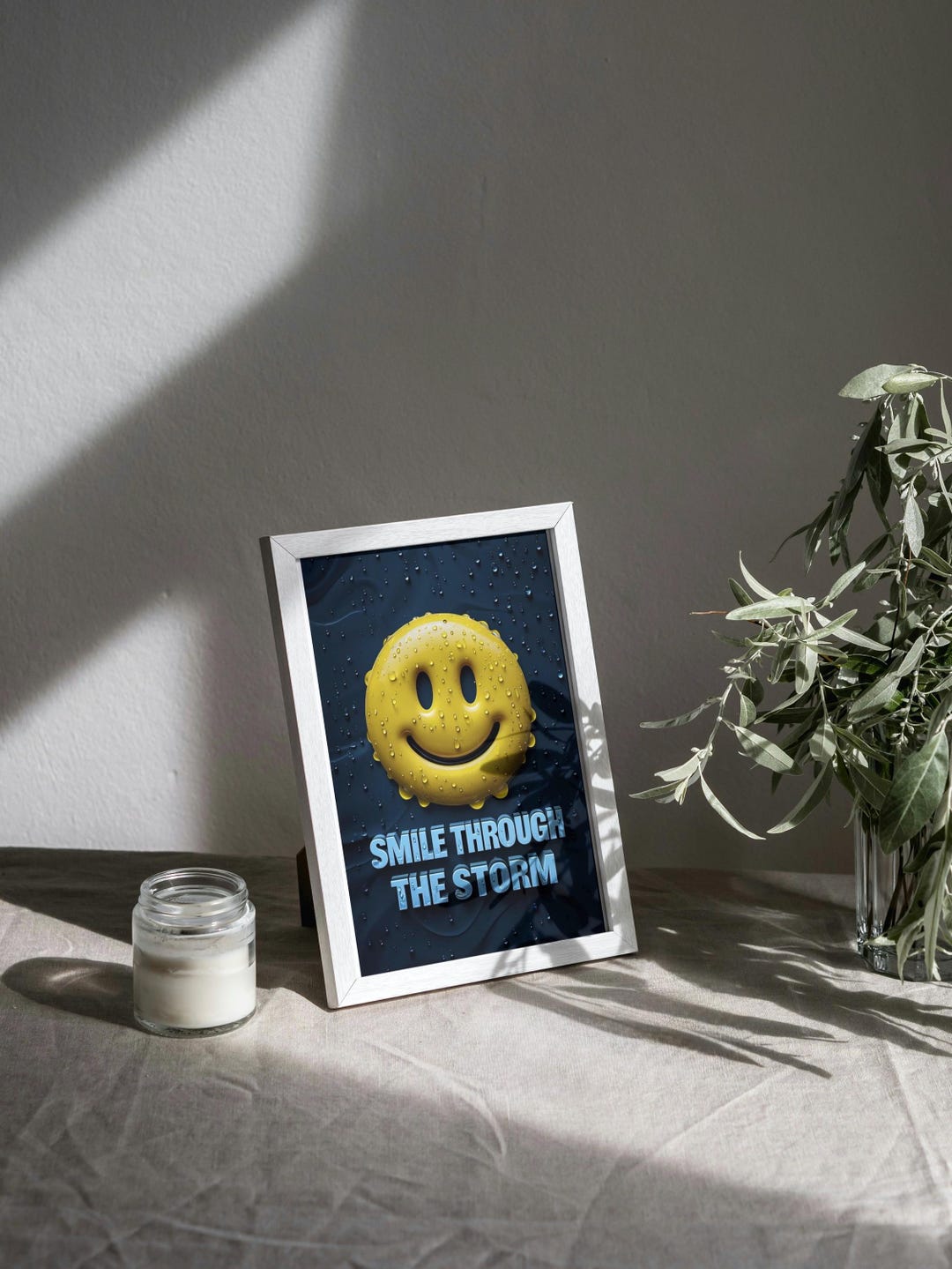 Melted Smiley Face Digital Print smile Through the Storm Art Print ...