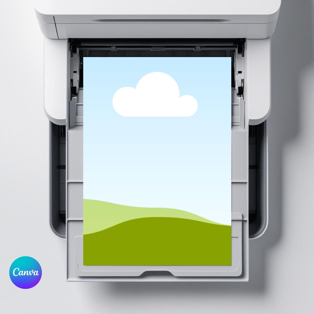 Printer Mockup Canva Template (digital Download, 4000x4000px High ...