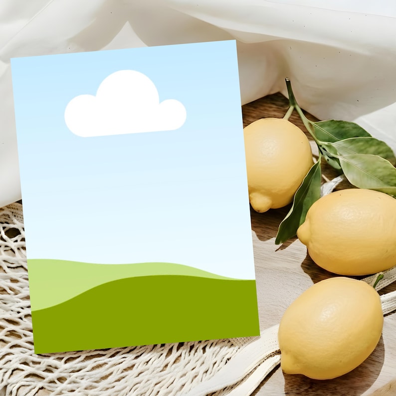 Lemon US Letter Mockup, Canva Template + JPG, Printable Planner Display ...