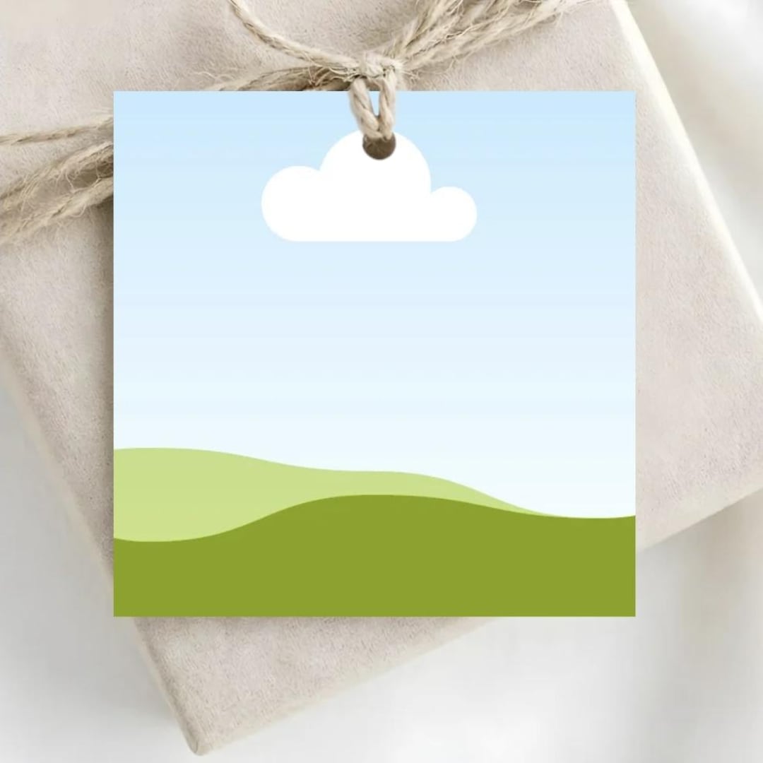 Square Gift Tag Mockup, Canva Template + JPG, Minimalist Favor, Thank ...