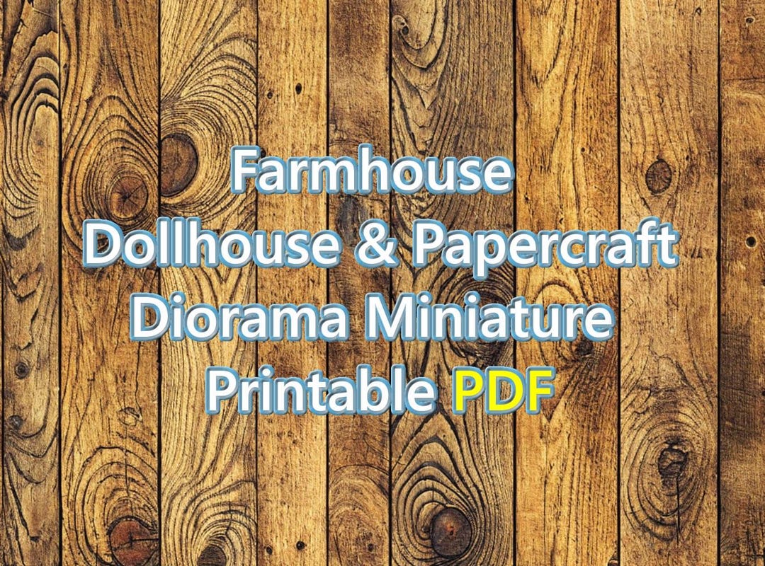 Dollhouse Rustic Aged Brown Wood Plank Seamless | Farmhouse Room Box ...